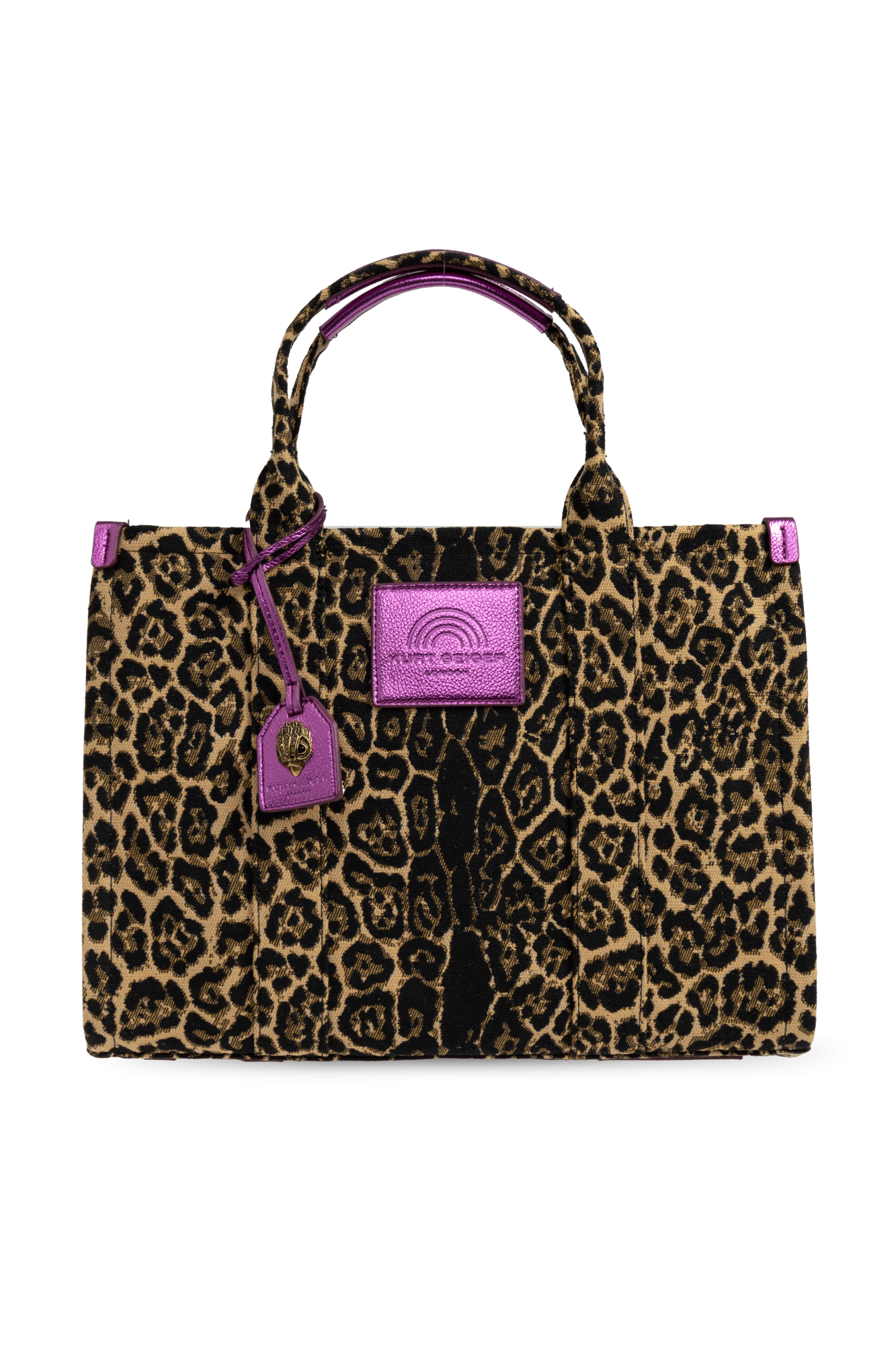 KURT GEIGER Kurt Geiger Southbank Leopard Print Top Handle Bag