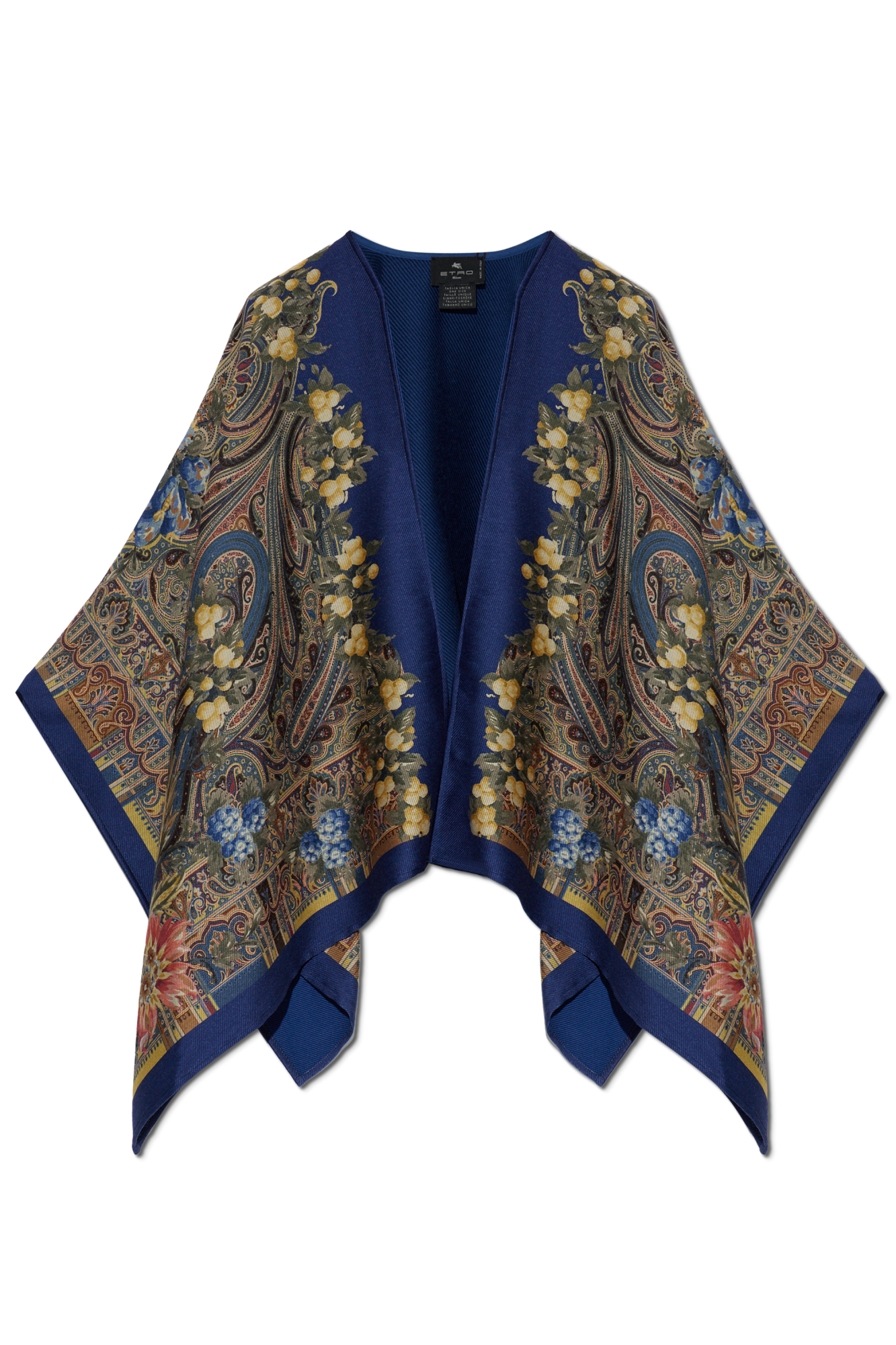ETRO Etro Wool Paisley Pattern Poncho