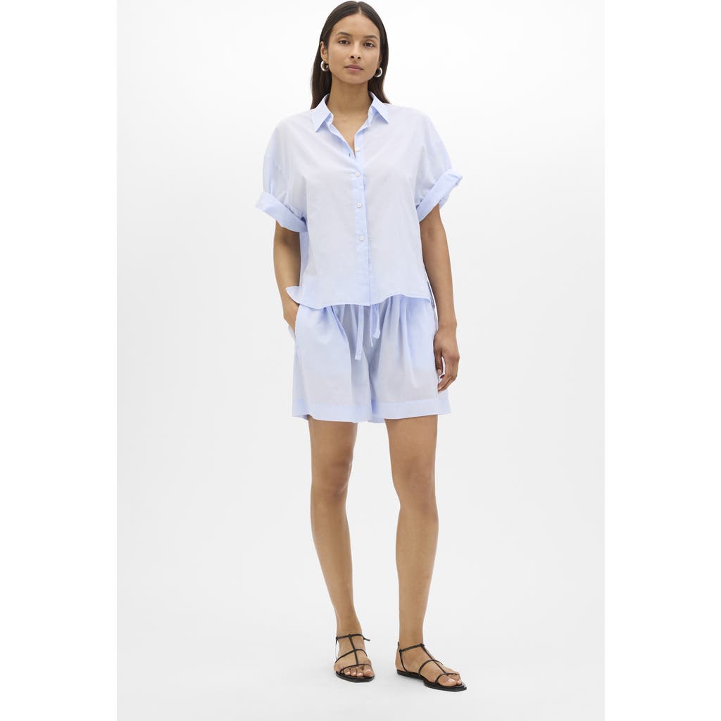 ANOTHER TOMORROW Another Tomorrow Organic Cotton Voile Short Sleeve Shirt