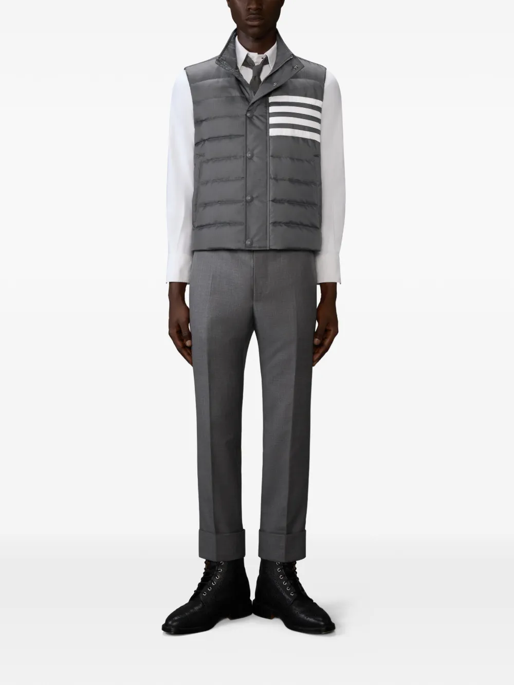 THOM BROWNE Thom Browne Quilted Vest with Four Side Pockets