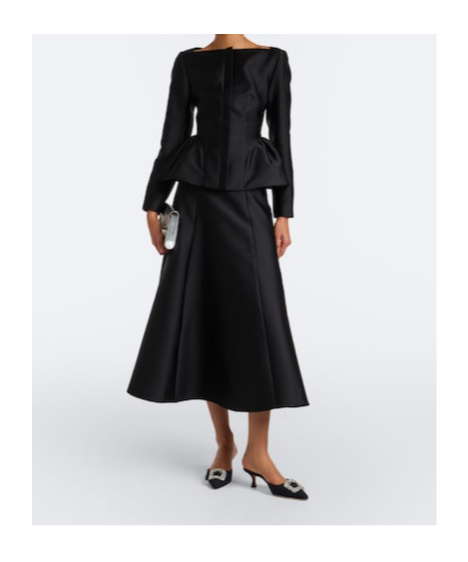ROLAND MOURET Roland Mouret Taffeta Midi Skirt