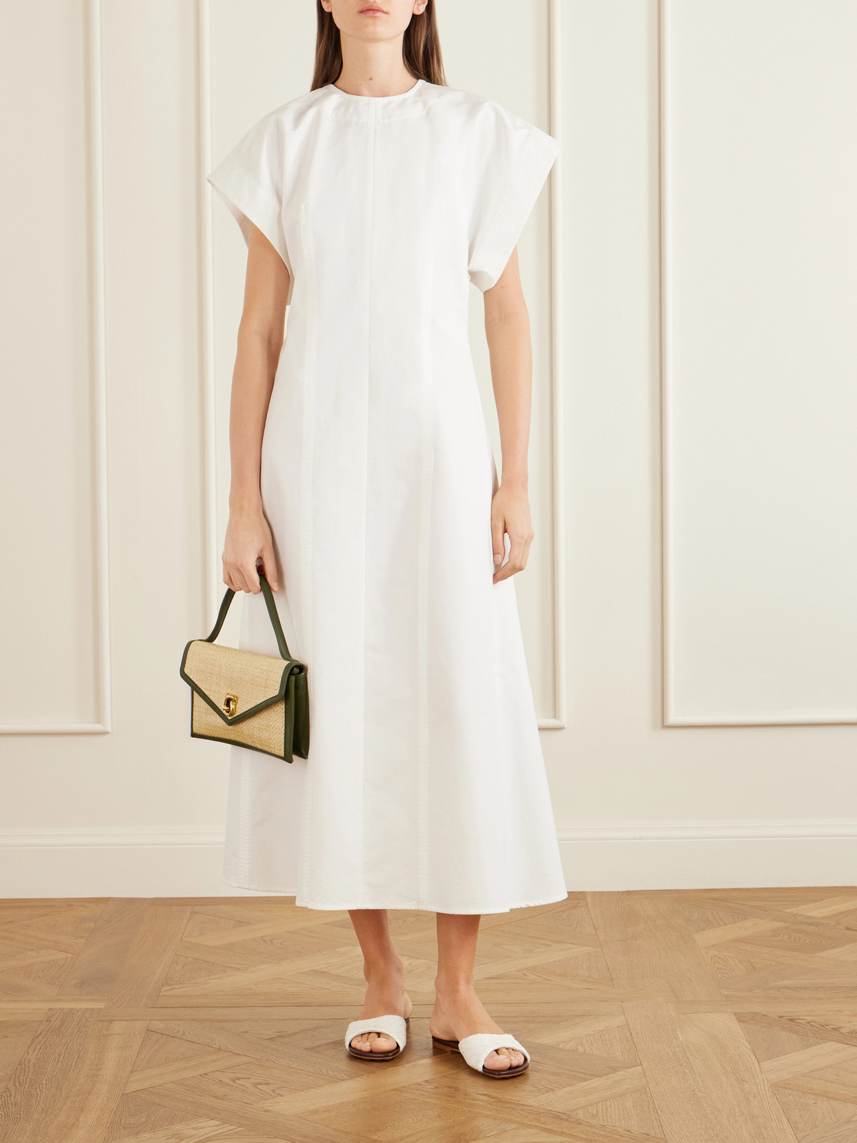 BOTTEGA VENETA Bottega Veneta Cotton Poplin Midi Dress