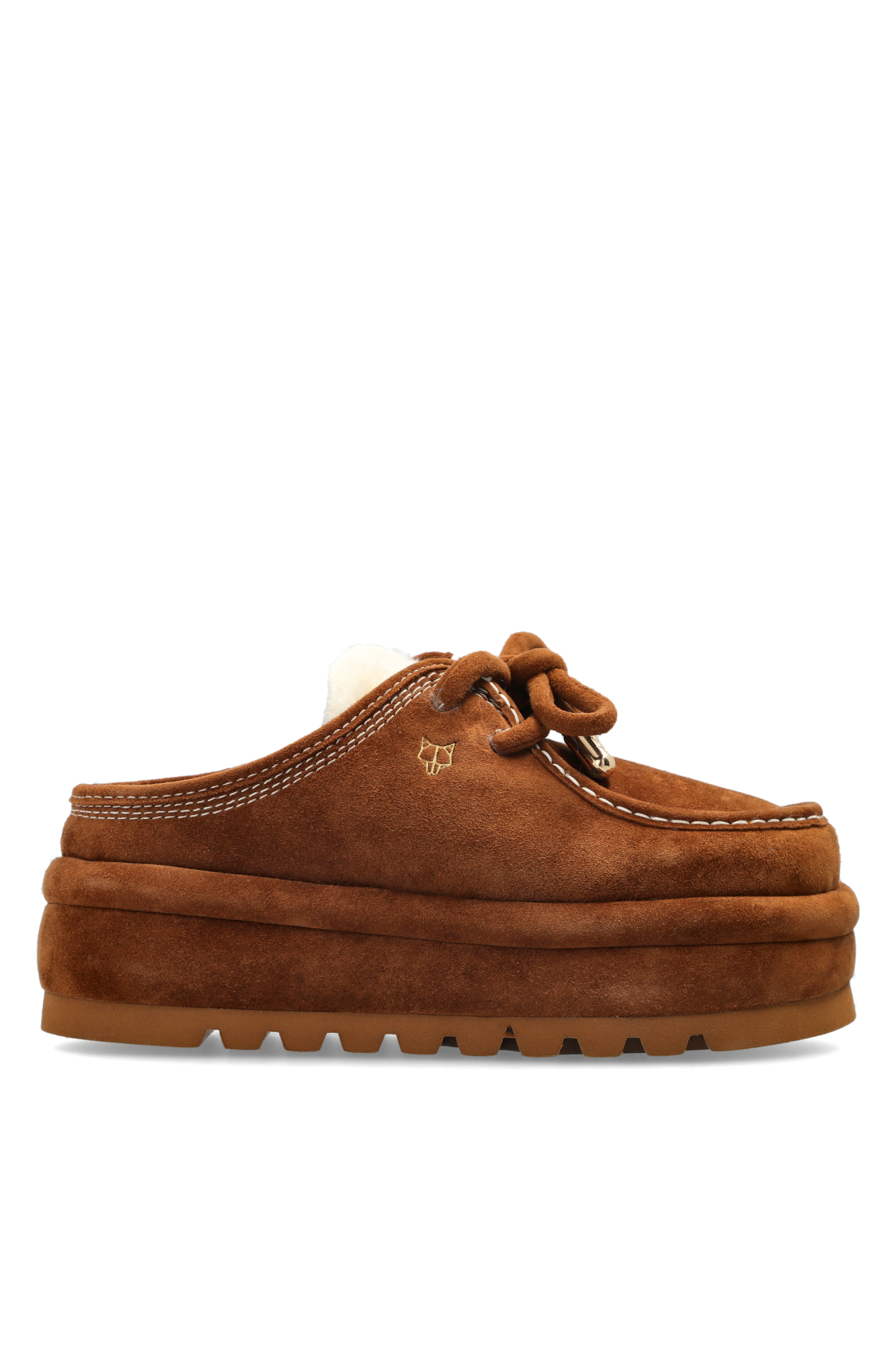 NAKED WOLFE Naked Wolfe "Blizzard" Suede Platform Mules