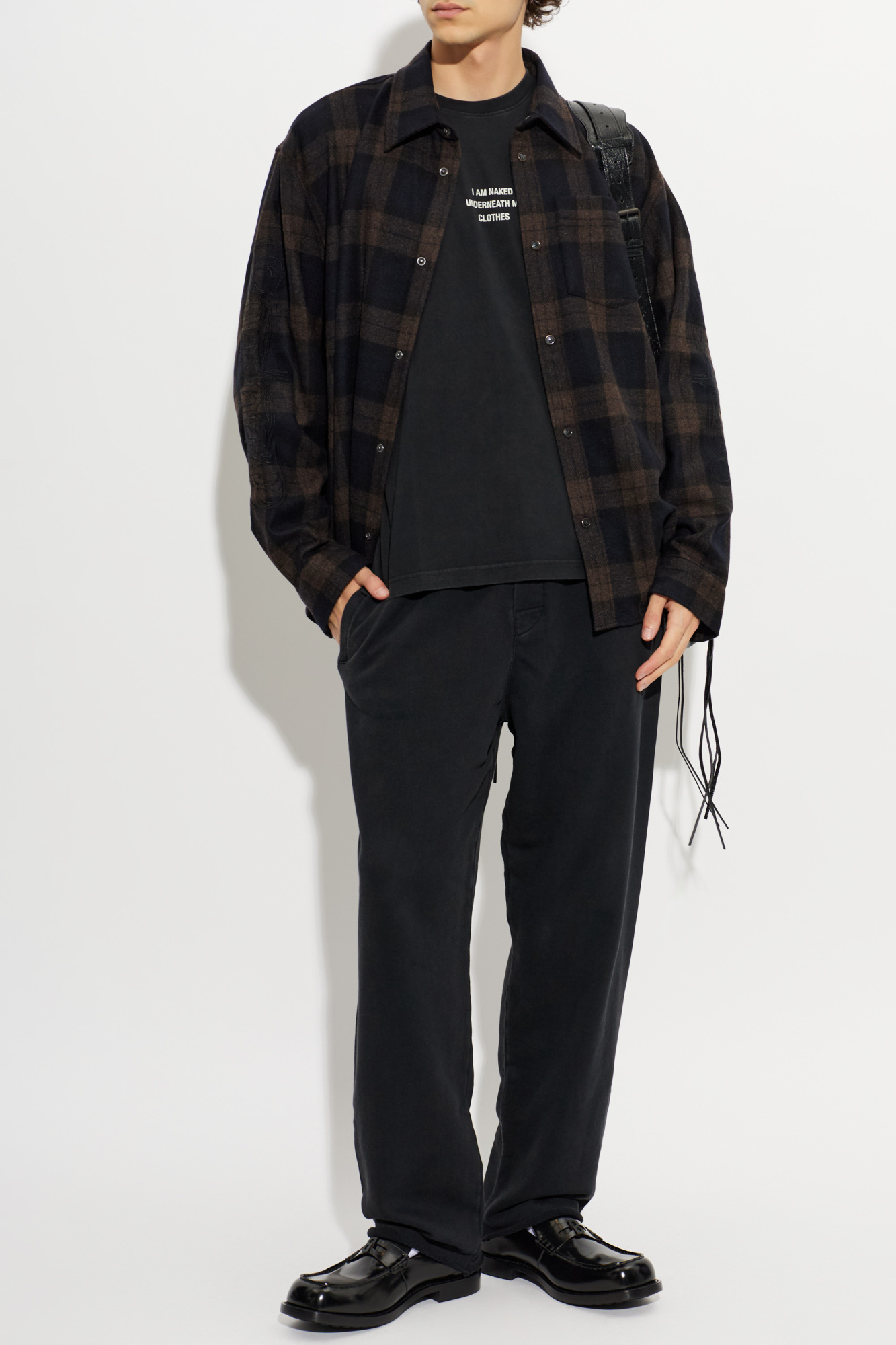 VETEMENTS wool shirt with a check pattern
