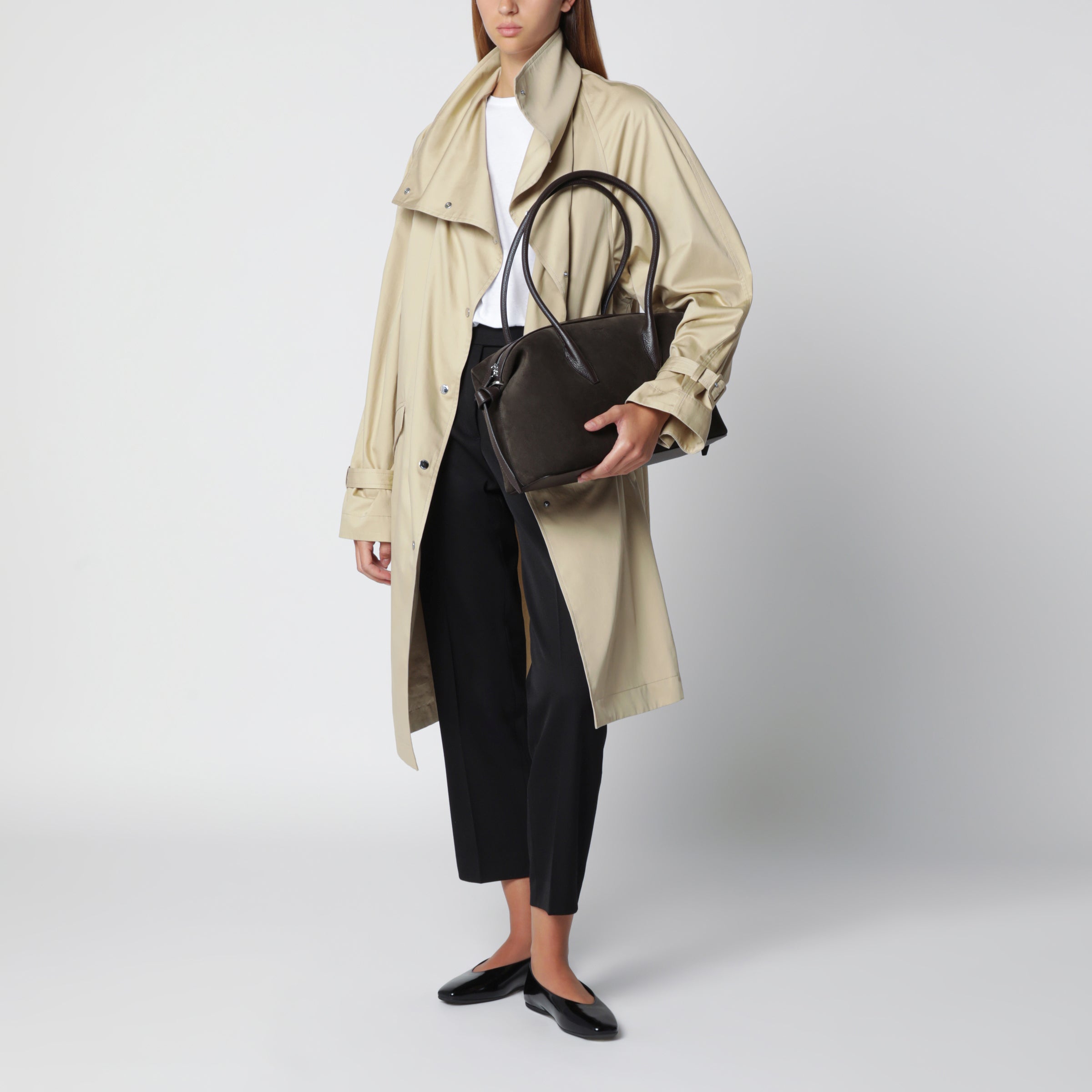 YUZEFI Yuzefi Brioche Duffle Bag in Suede