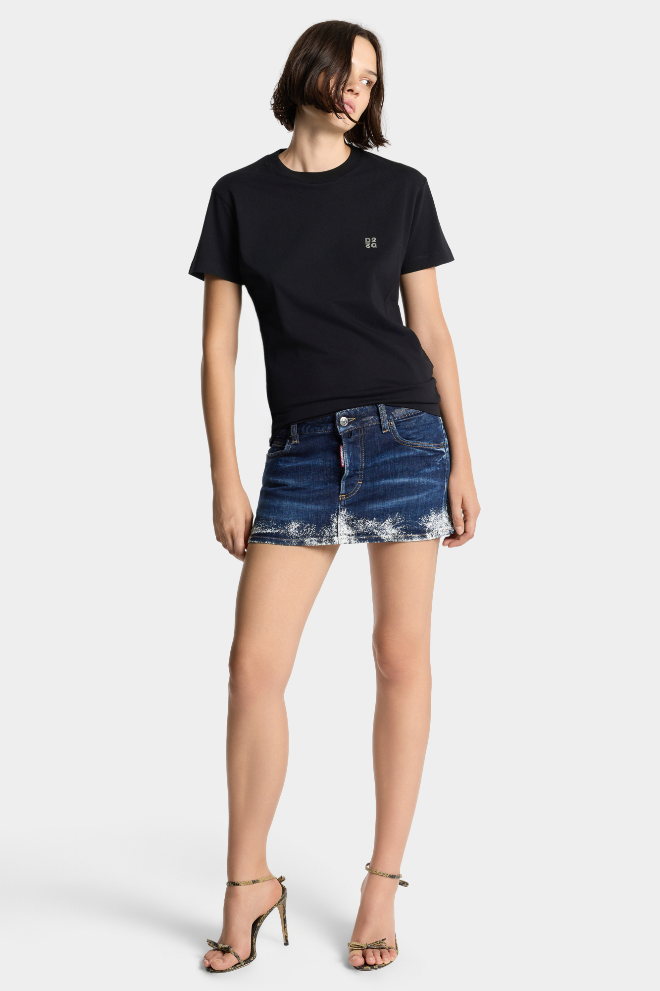 DSQUARED2 DSquared2 Metal Upside Down Logo T-Shirt