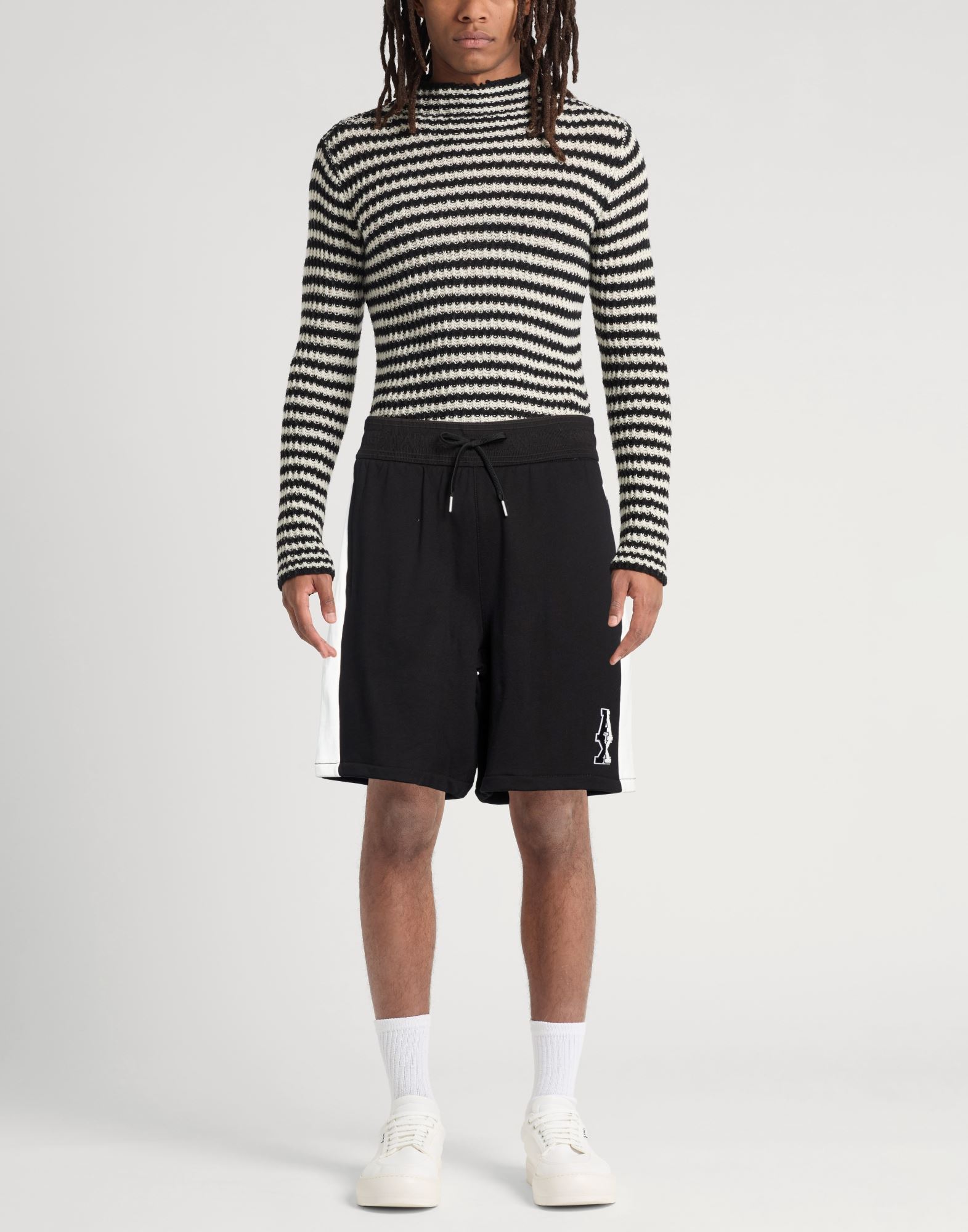 ARMANI EXCHANGE ARMANI EXCHANGE Cotton Shorts with Two-Tone Side Stripes