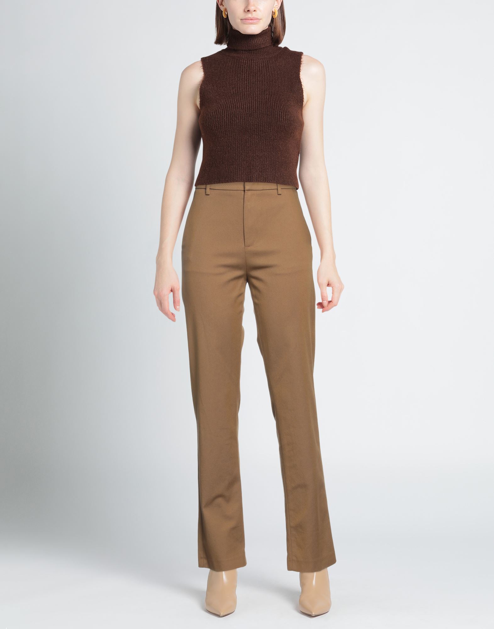 DONDUP DONDUP Khaki Cotton Stretch Twill Pants