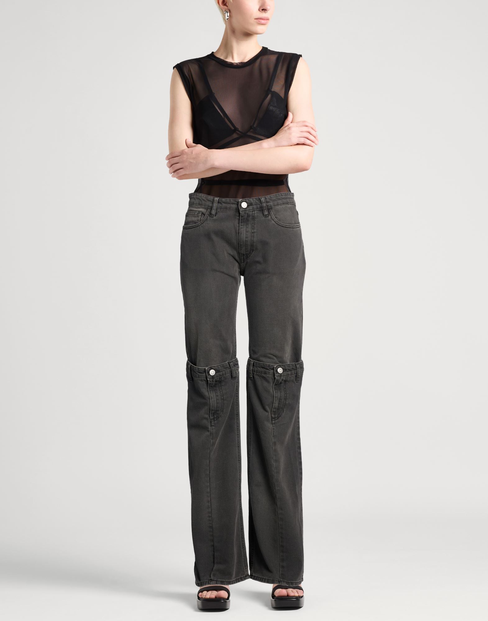 COPERNI Coperni Charcoal Cotton Straight-Leg Jeans