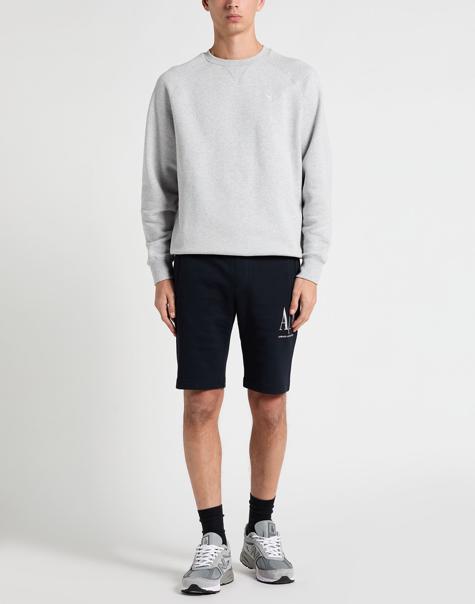 ARMANI EXCHANGE Armani Exchange Midnight Blue Cotton French Terry Shorts