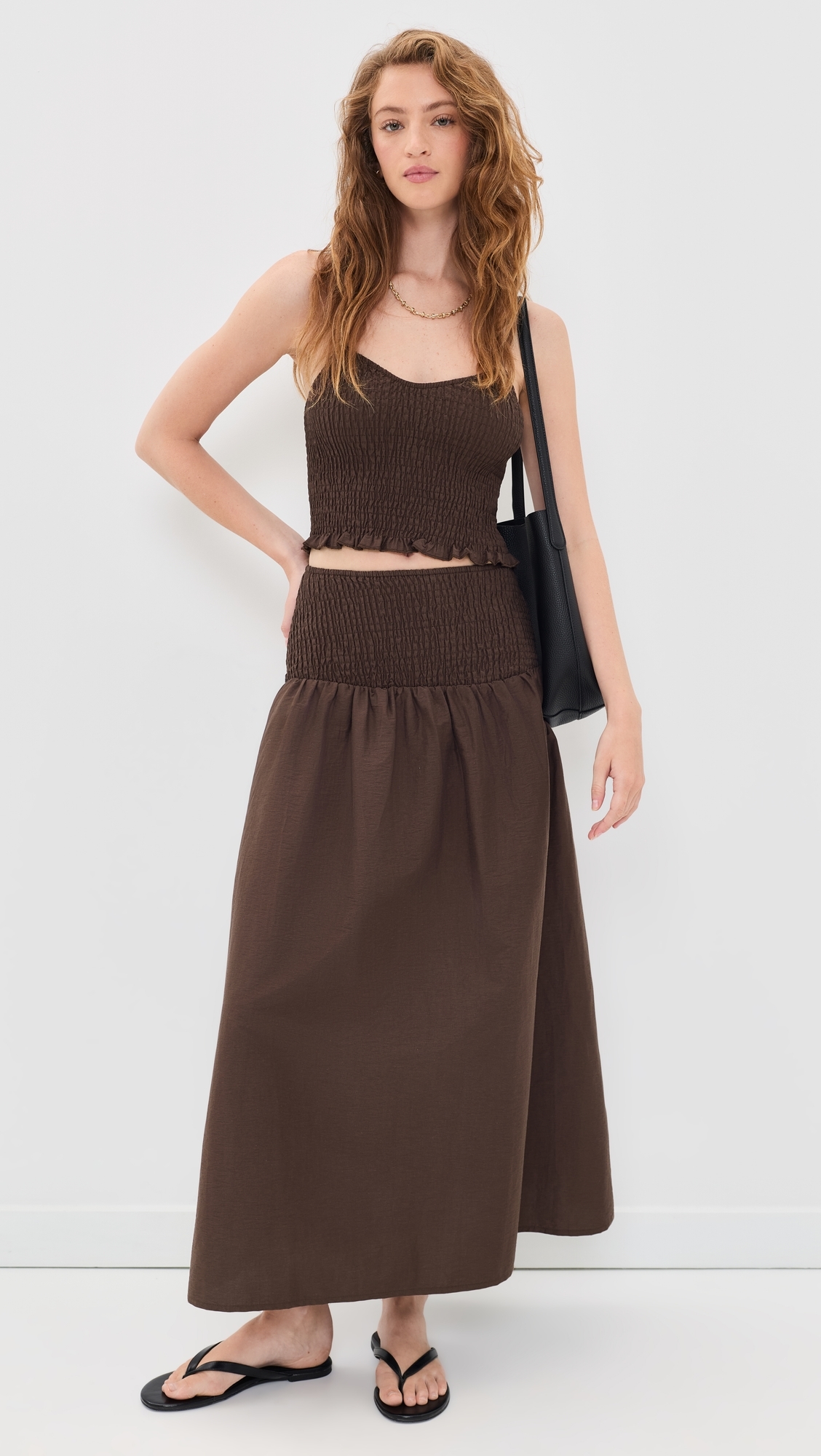 4TH & RECKLESS 4th & Reckless Lowri Smocked Waist Maxi Skirt