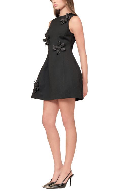 MAUDE CLUB MAUDE CLUB Loretta Floral Appliqué Sleeveless Mini Dress