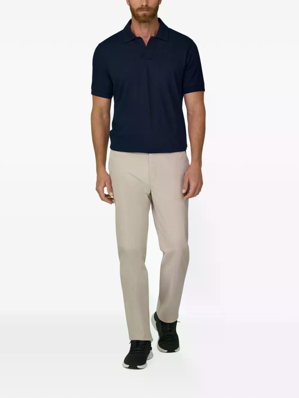 BOGGI MILANO polo in stretch cotton blend piqué cool jade-fresh