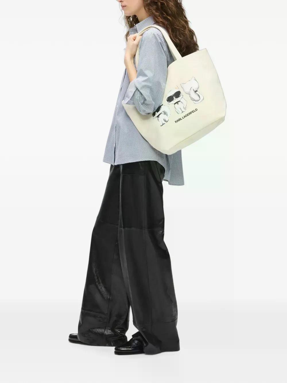 KARL LAGERFELD Karl Lagerfeld Ikon Karl and Choupette Reversible Shopper Bag