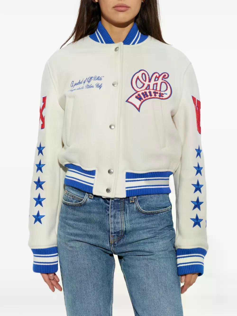 OFF-WHITE Off-White Embroidered Bomber Jacket