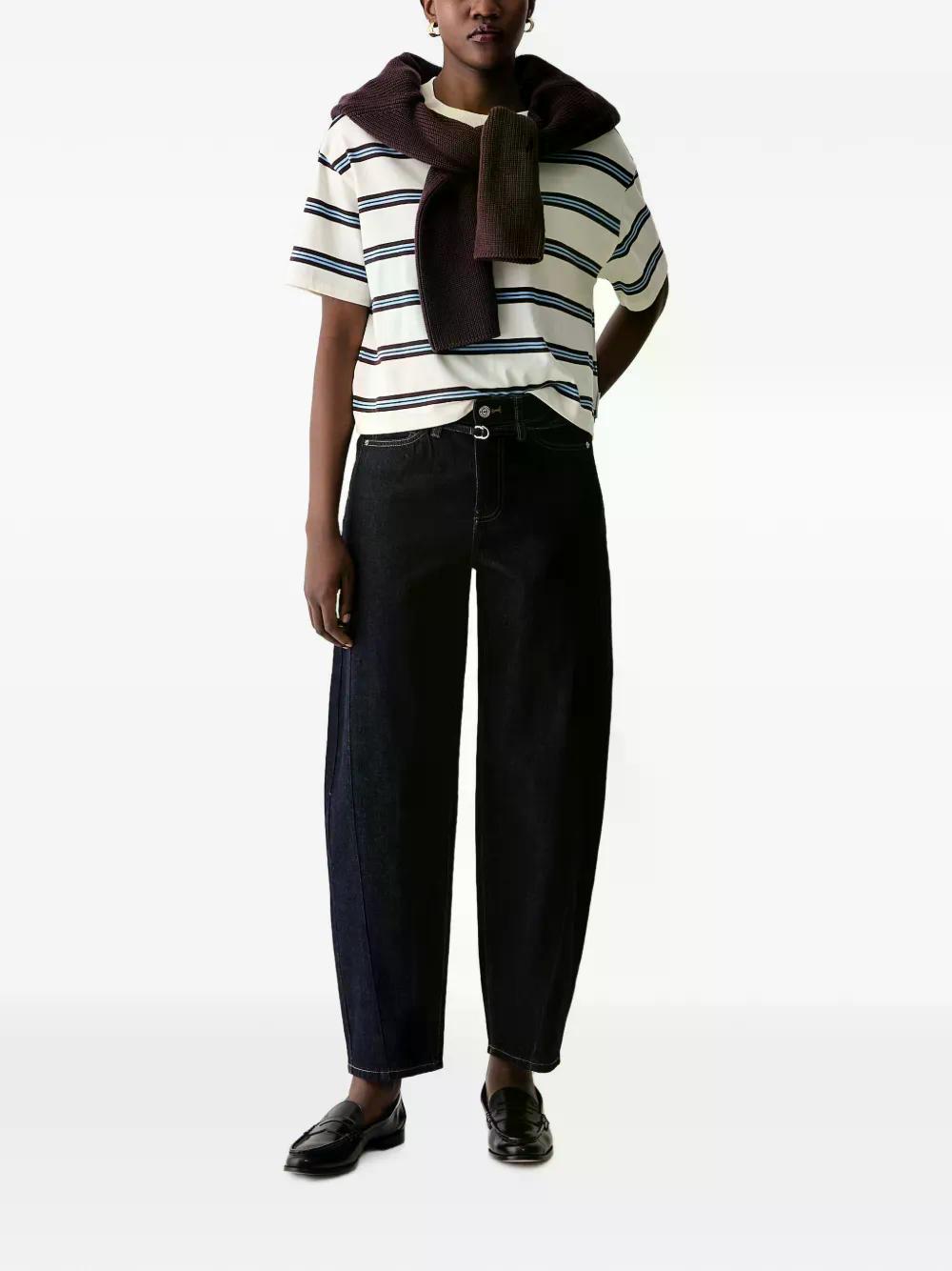 DKNY DKNY Buckled Tapered-Leg Jeans
