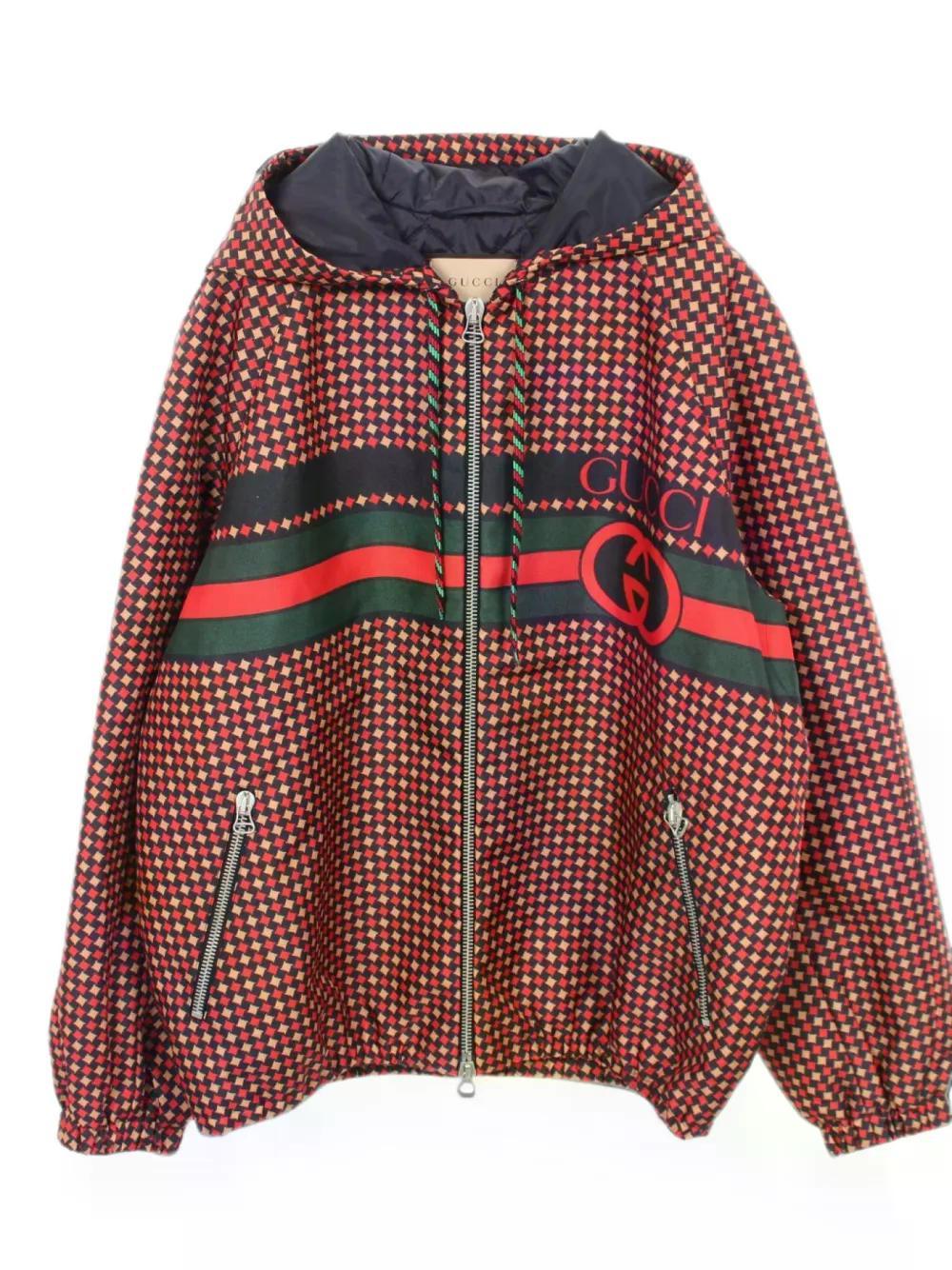Gucci Interlocking Gg Hooded Jacket - Red | Editorialist