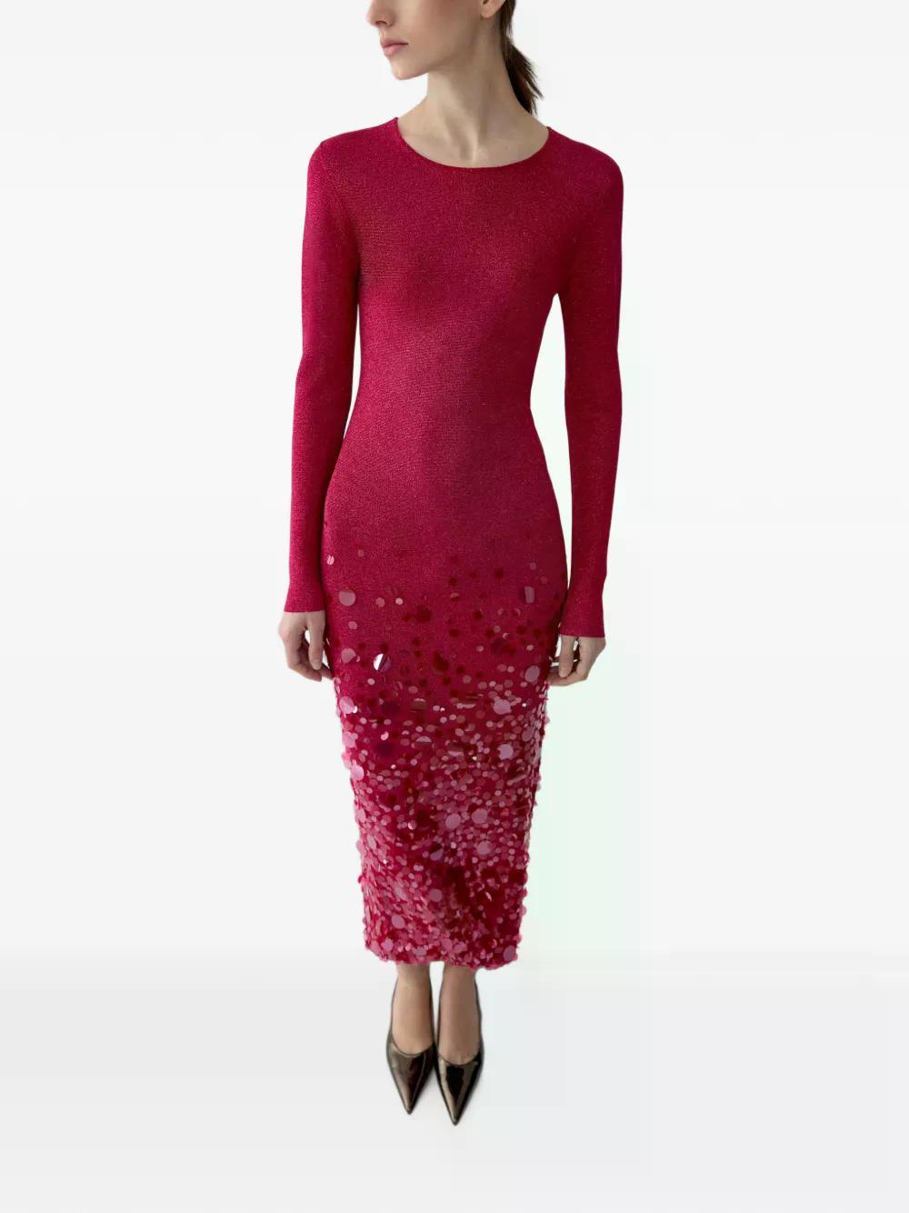 CAROLINA HERRERA Carolina Herrera Embellished Midi Dress