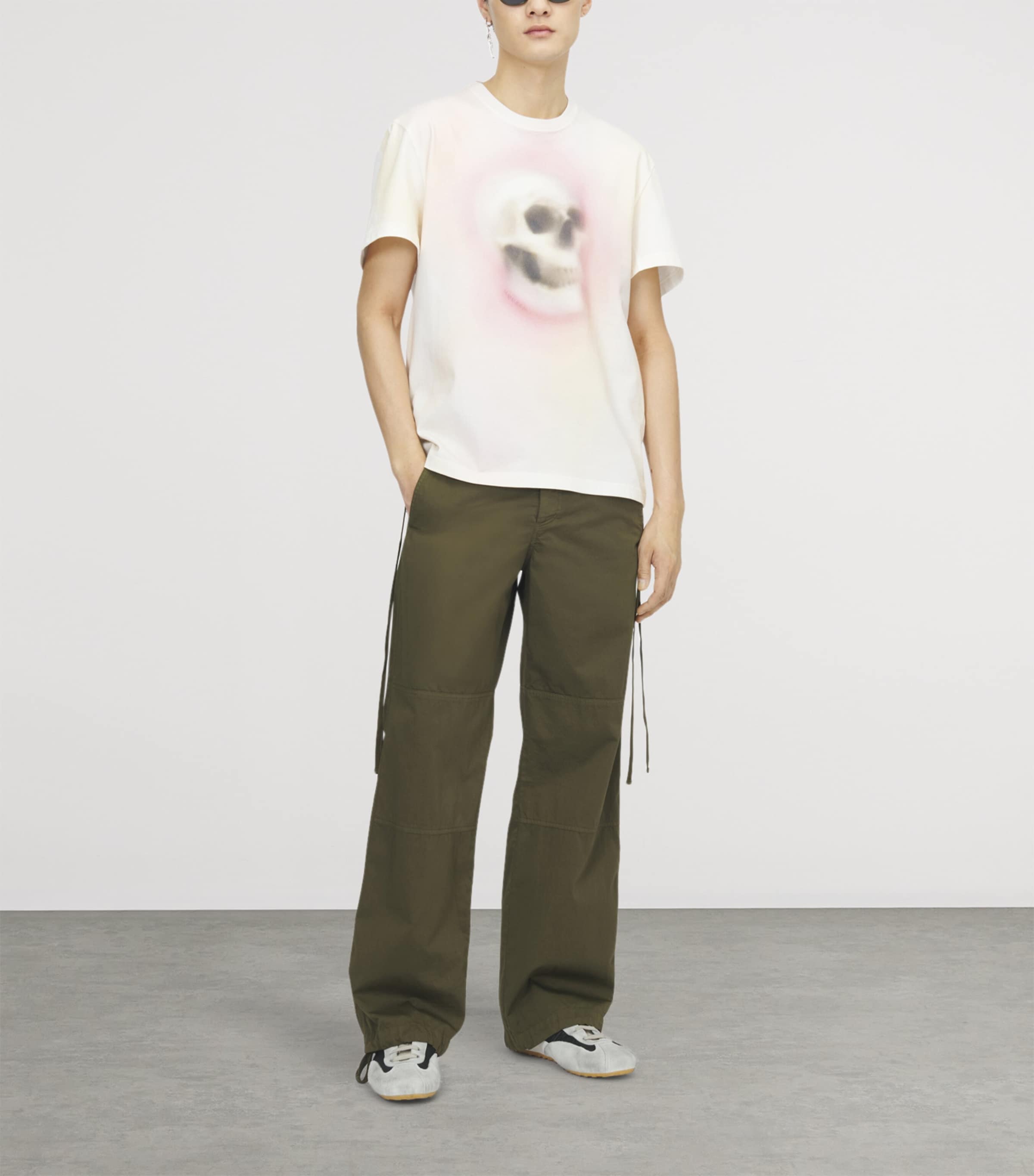 ALEXANDER MCQUEEN McQueen Lace-Up Cotton Twill Cargo Trousers