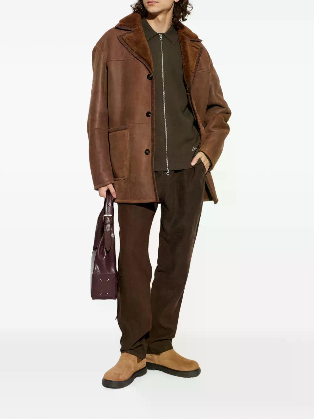 ETRO ETRO Shearling-Lined Coat with Paisley Trim
