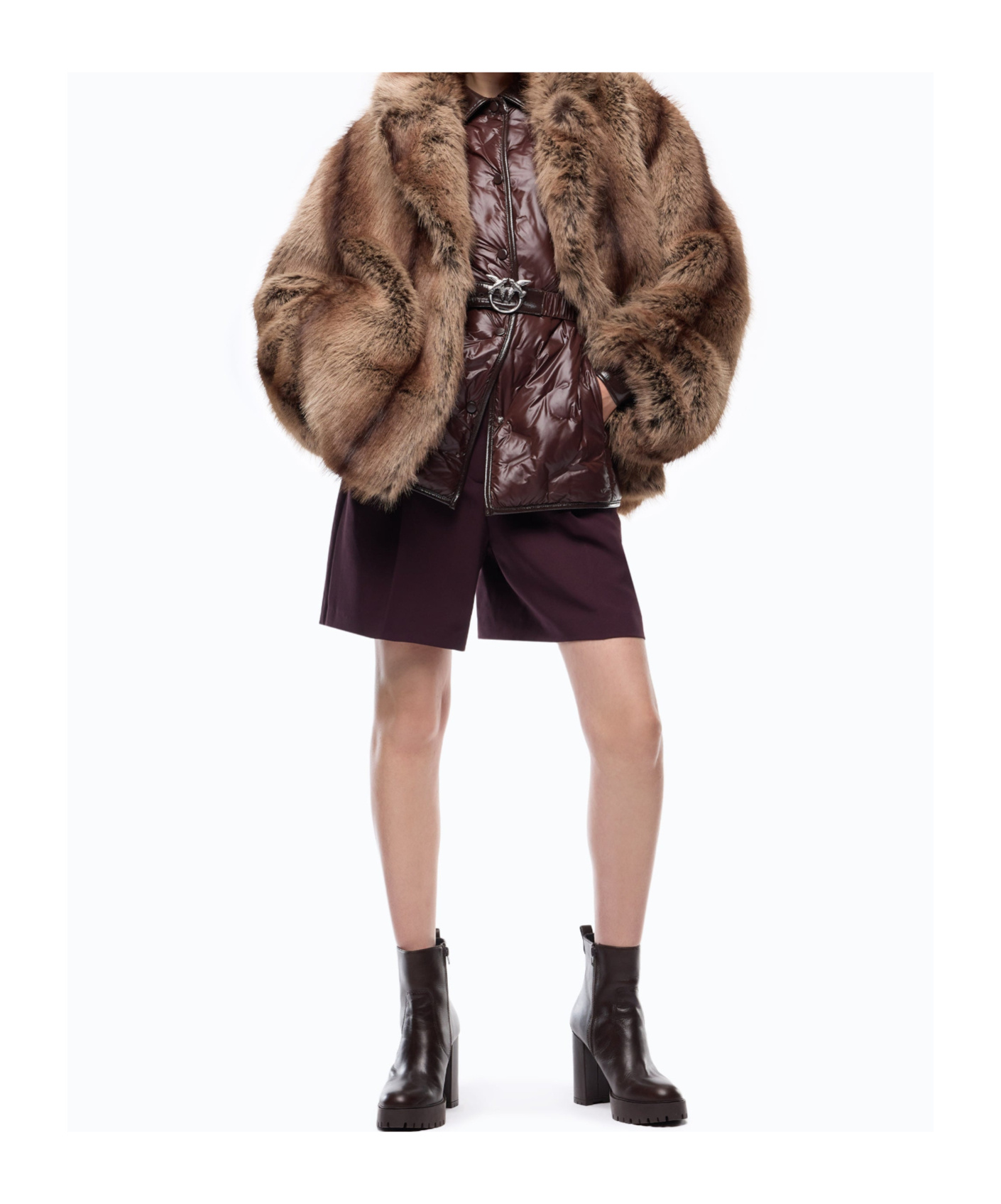 PINKO Pinko Oversized Pea Coat with Notched Lapel
