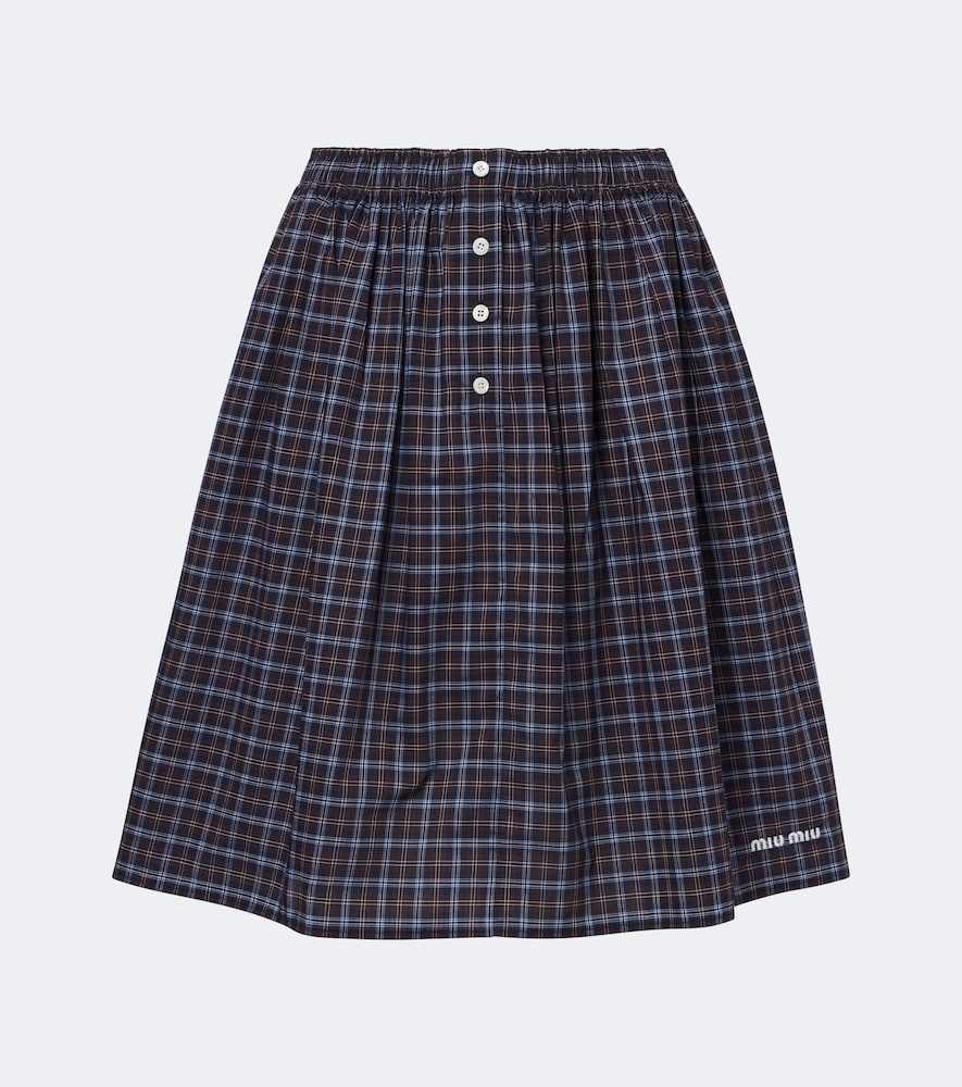 Miu Miu Checked Miniskirt - Cord | Editorialist