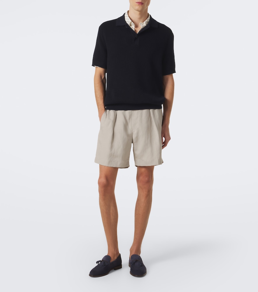 RALPH LAUREN PURPLE LABEL Ralph Lauren Purple Label Silk and Linen Shorts