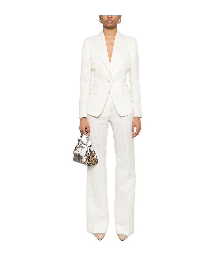 TOM FORD Tom Ford Striped Wool-Blend Straight-Leg Trousers
