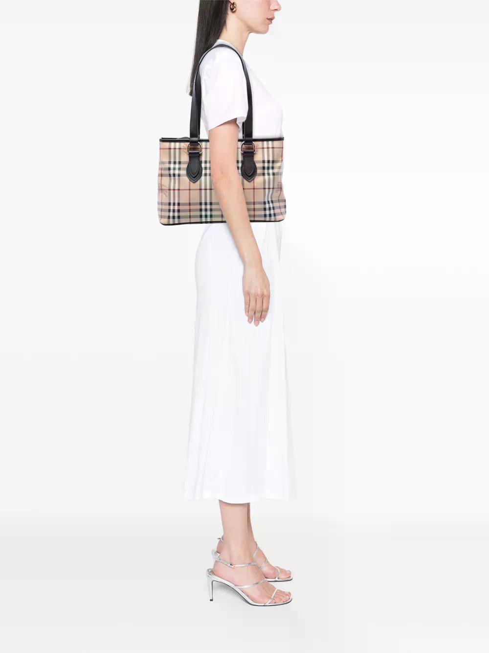 BURBERRY Burberry Haymarket Check Coated Canvas Tote Bag
