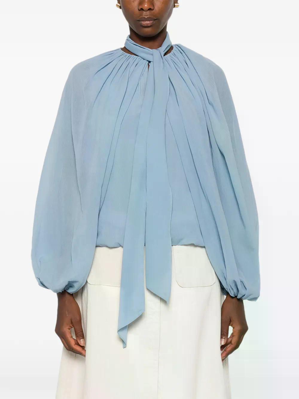 DOROTHEE SCHUMACHER Dorothee Schumacher Pussy-Bow Pleated Blouse