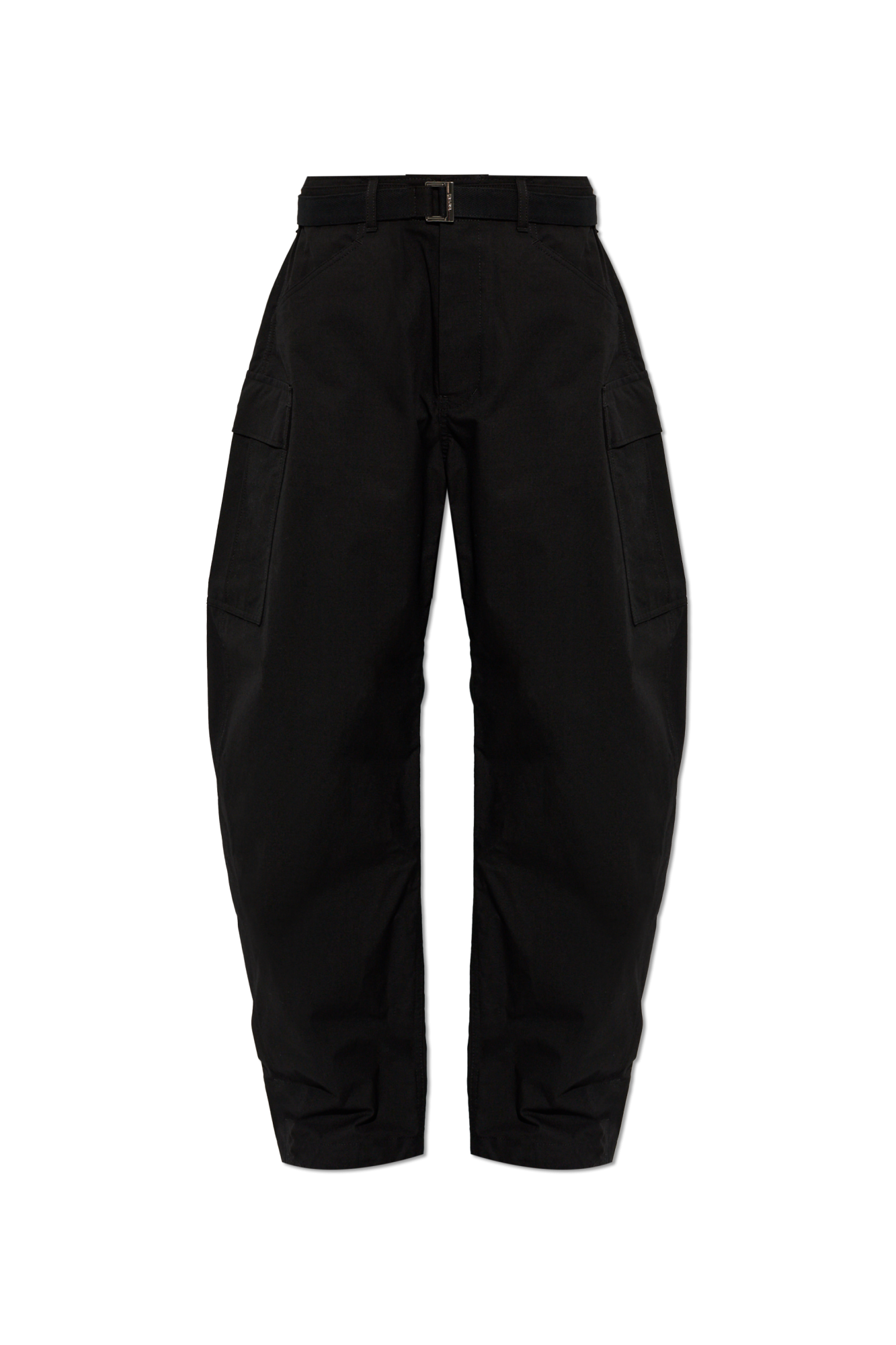 SACAI Belted Wide-Leg Trousers
