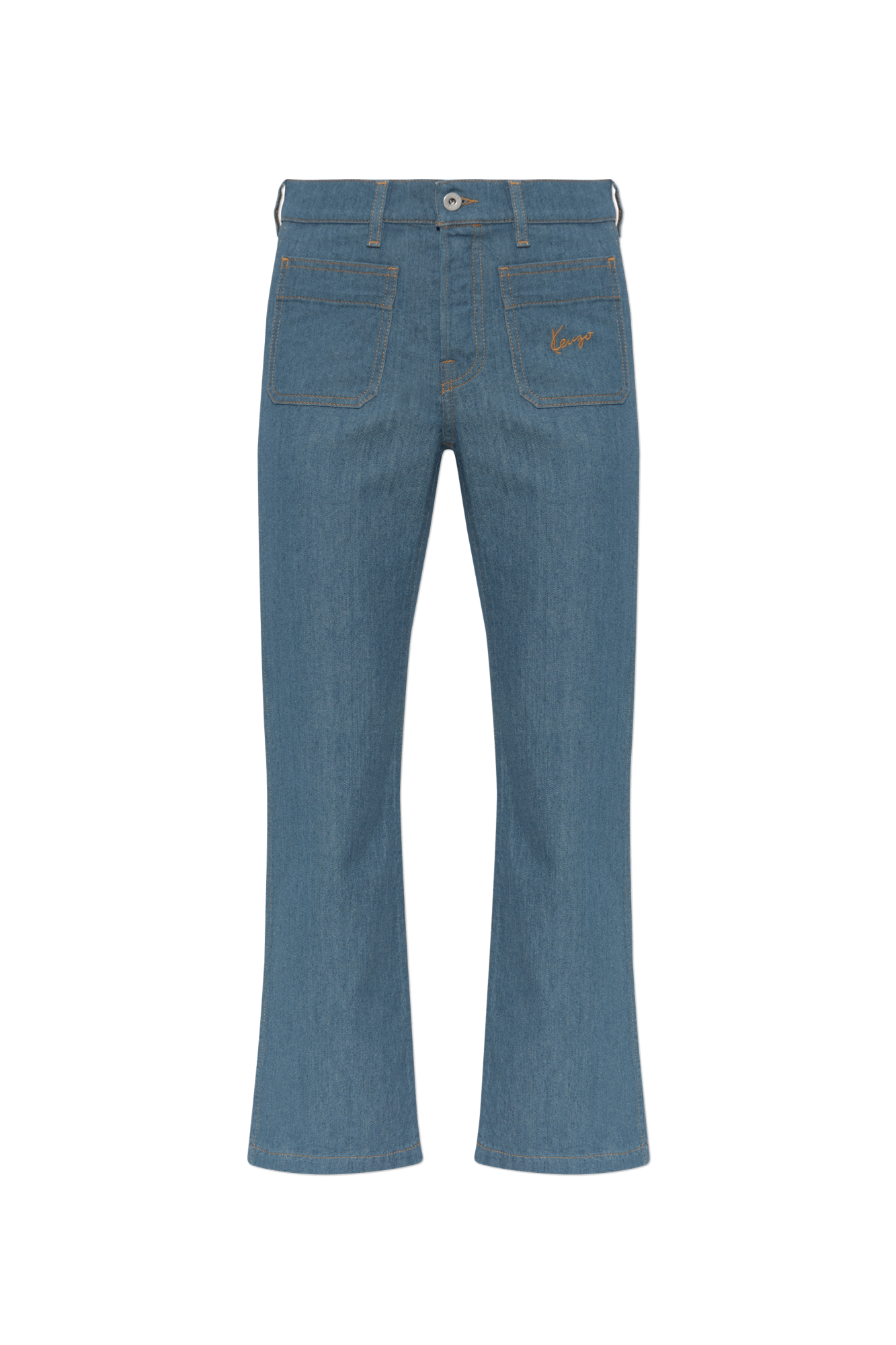 KENZO Kenzo Embroidered Logo Boot-Cut Jeans