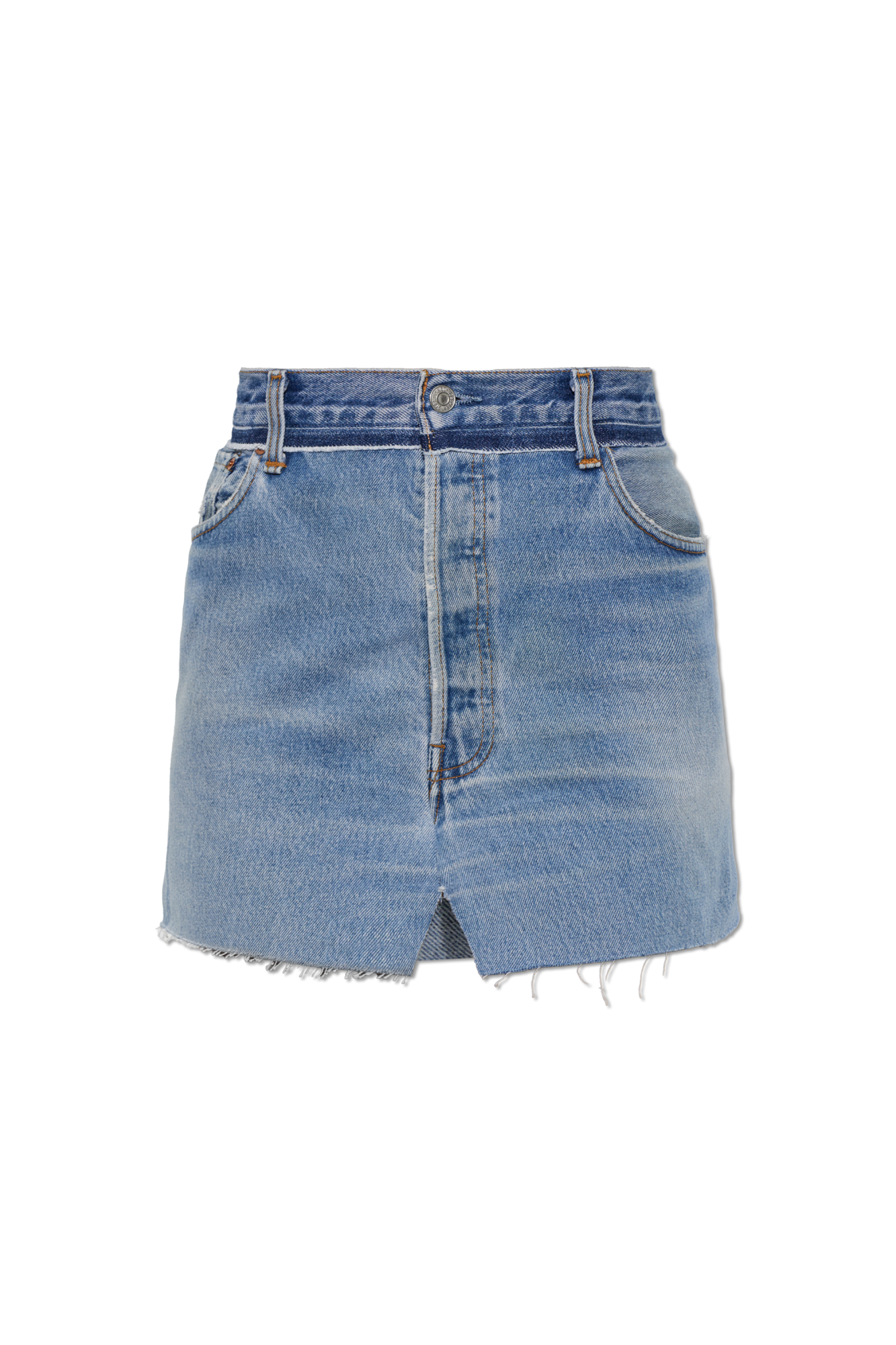 VETEMENTS VETEMENTS Vintage Effect Denim Mini Skirt