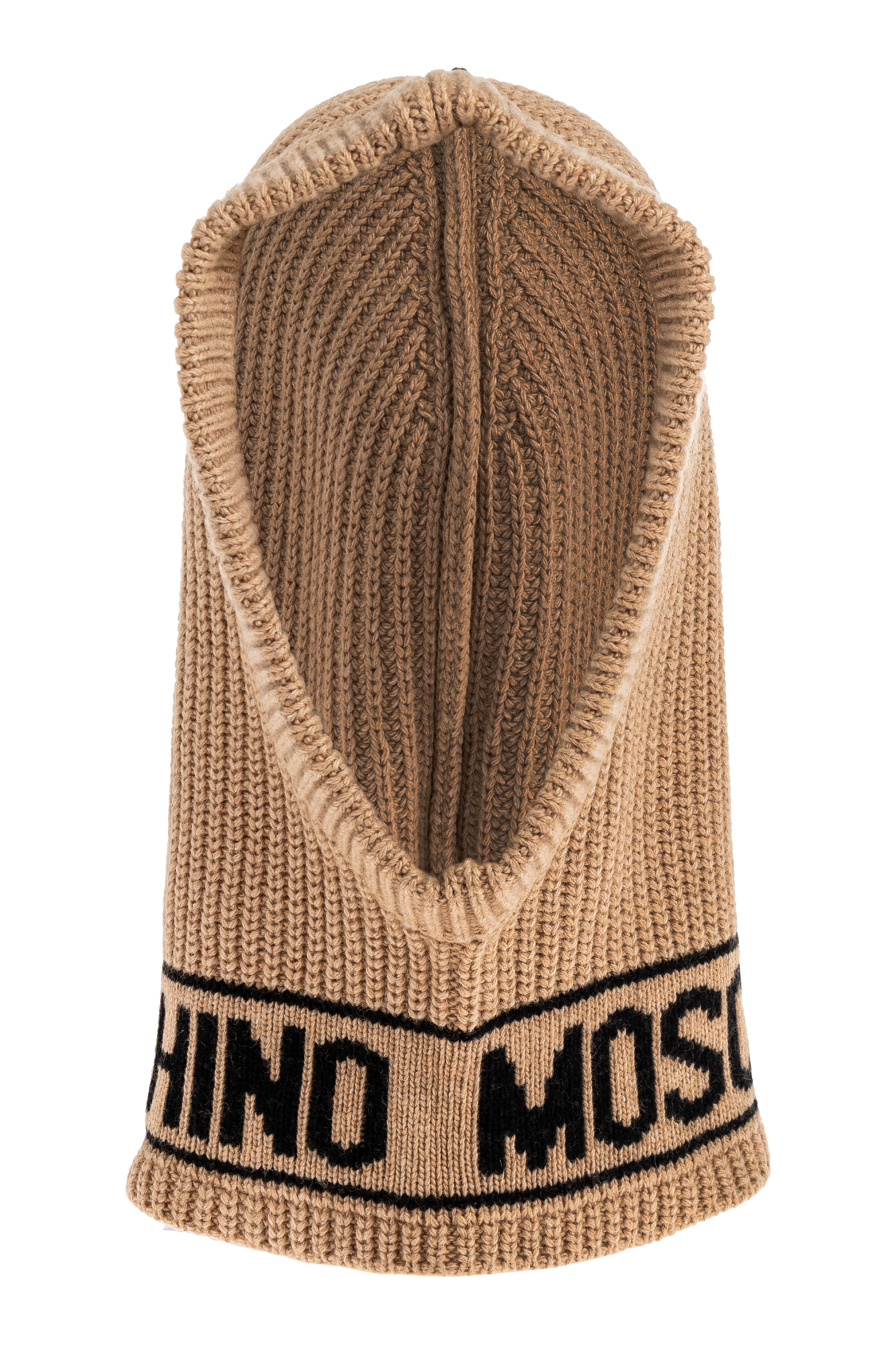 MOSCHINO Moschino Logo Knit Balaclava Hood