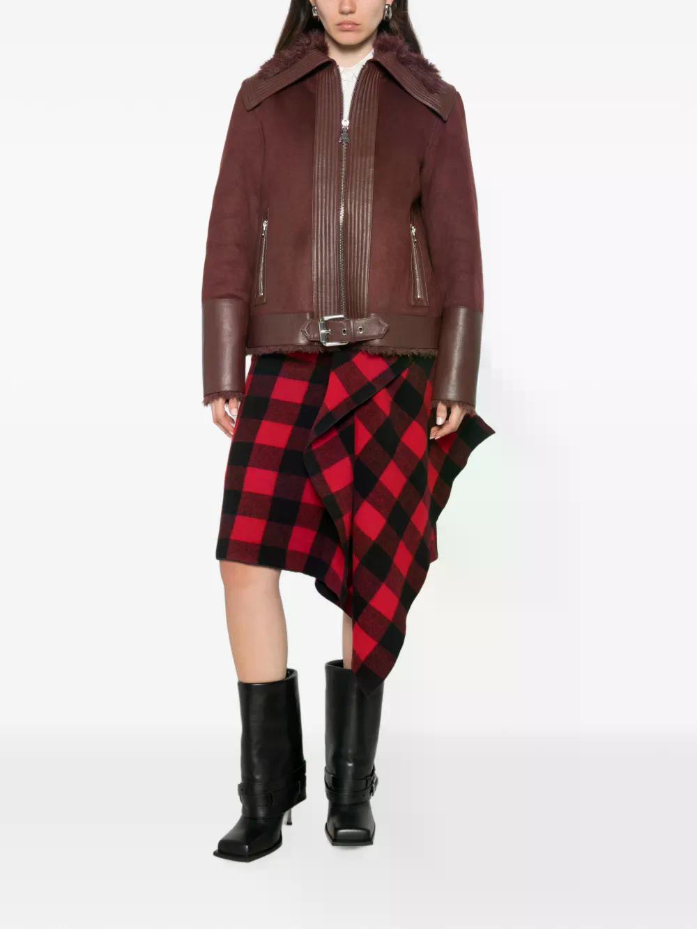 PATRIZIA PEPE Patrizia Pepe Faux Fur Trimmed Jacket