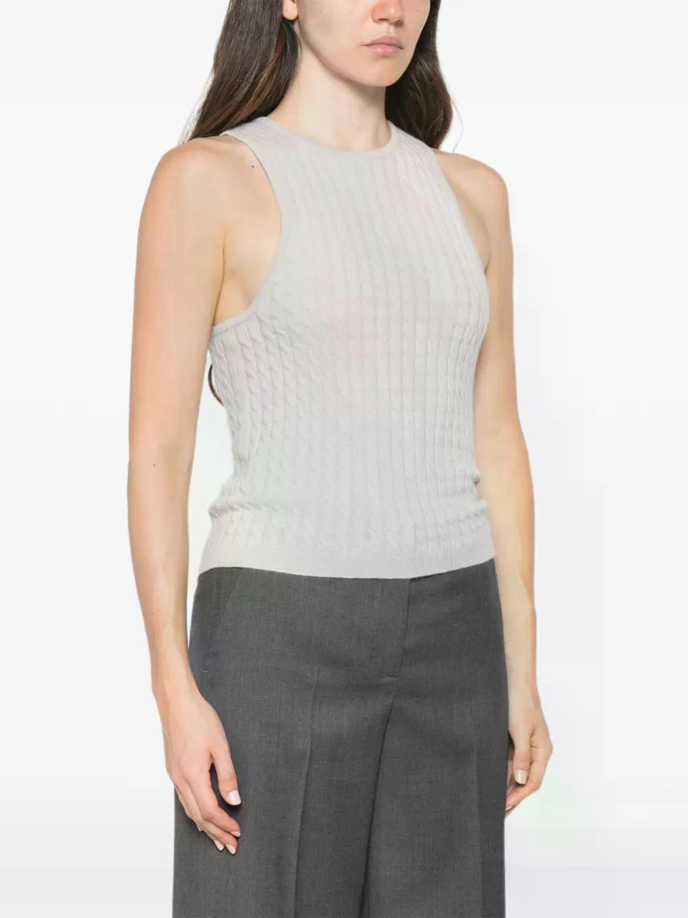 LISA YANG Lisa Yang Iora Cable Knit Tank Top