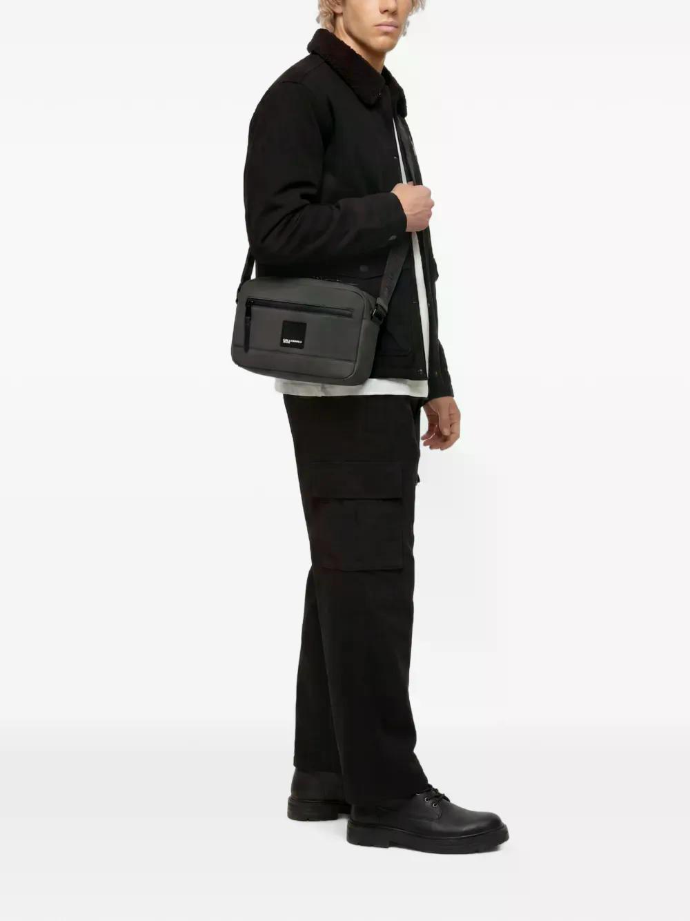 KARL LAGERFELD Karl Lagerfeld Jeans Coated Faux-Leather Cross Body Bag
