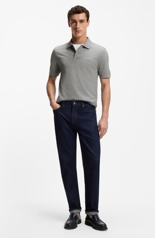 BOSS pallas solid cotton piqué polo