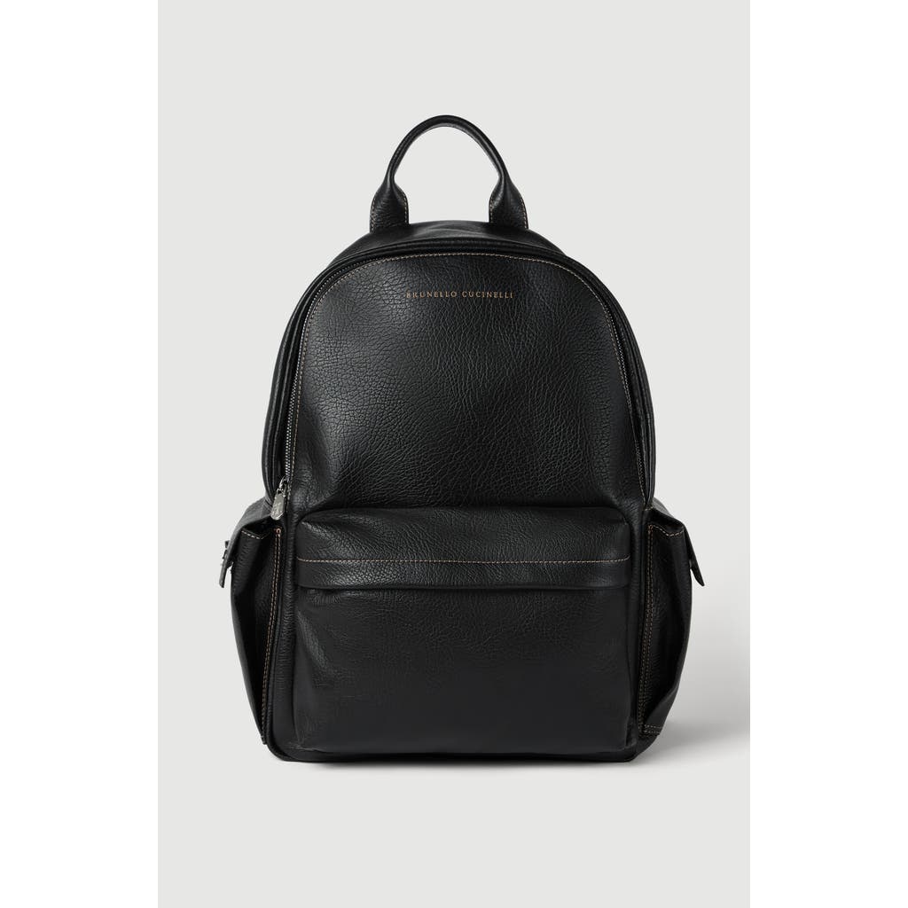 BRUNELLO CUCINELLI Brunello Cucinelli Grained Calfskin Travel Backpack