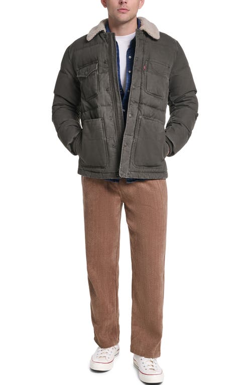 LEVI'S Levi's Quilted Chore Jacket with Shearling Collar