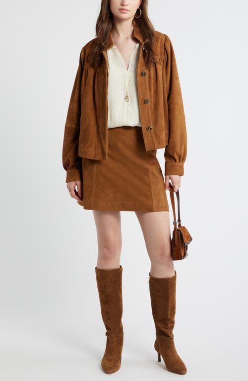TREASURE & BOND Treasure & Bond Suede Balloon Sleeve Jacket