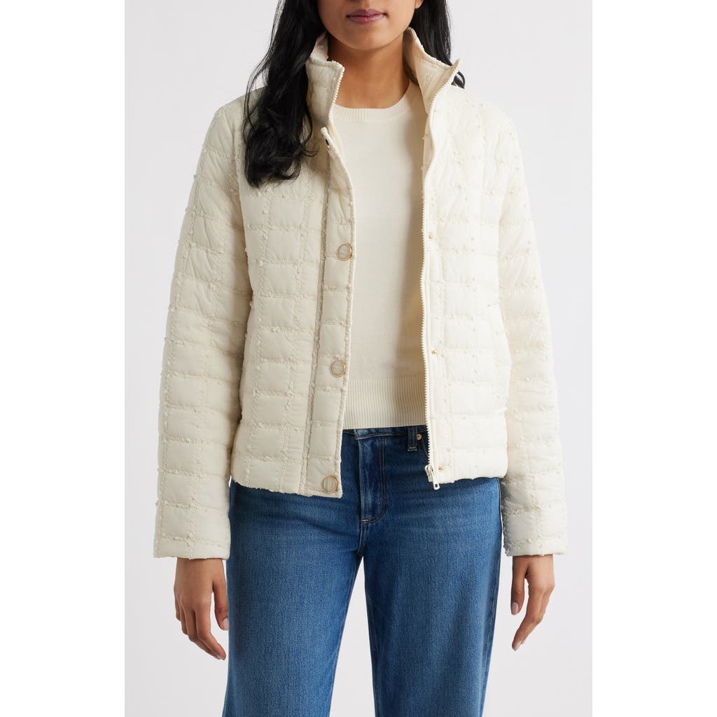 CECE DUPRAZ CeCe Short Quilted Jacket with Stand Collar