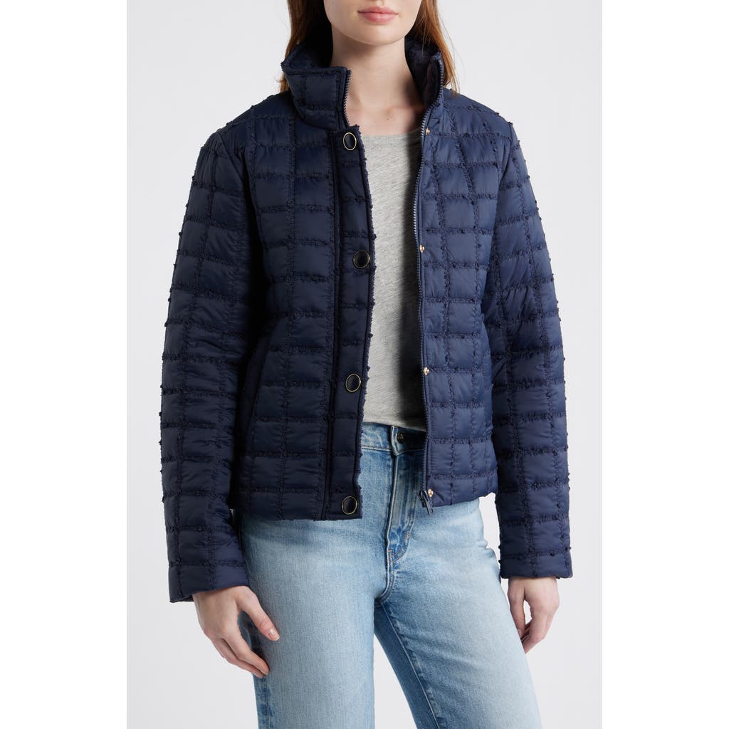 CECE DUPRAZ CeCe Short Quilted Jacket with Stand Collar