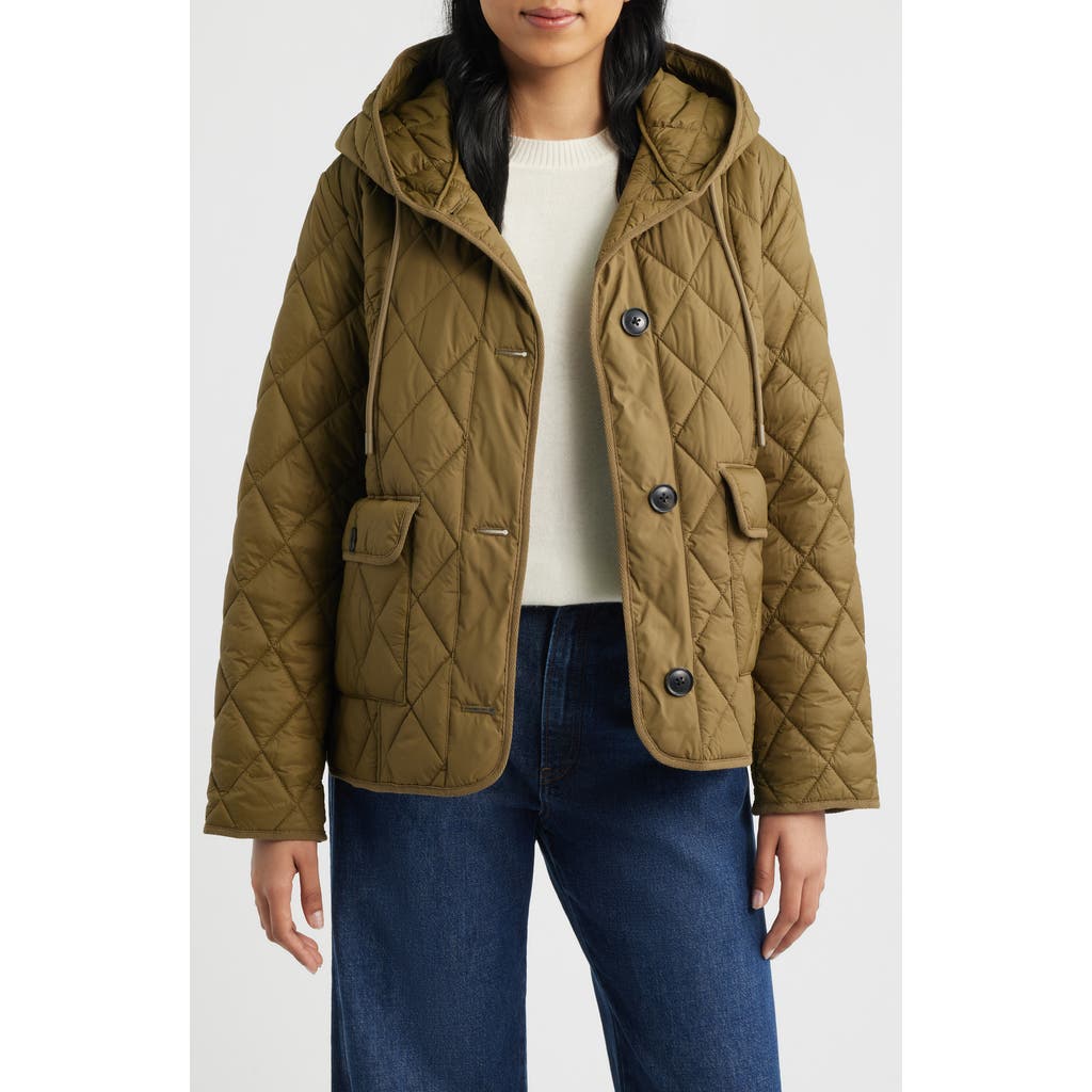 BERNARDO Bernardo Diamond Quilted Hooded Liner Jacket