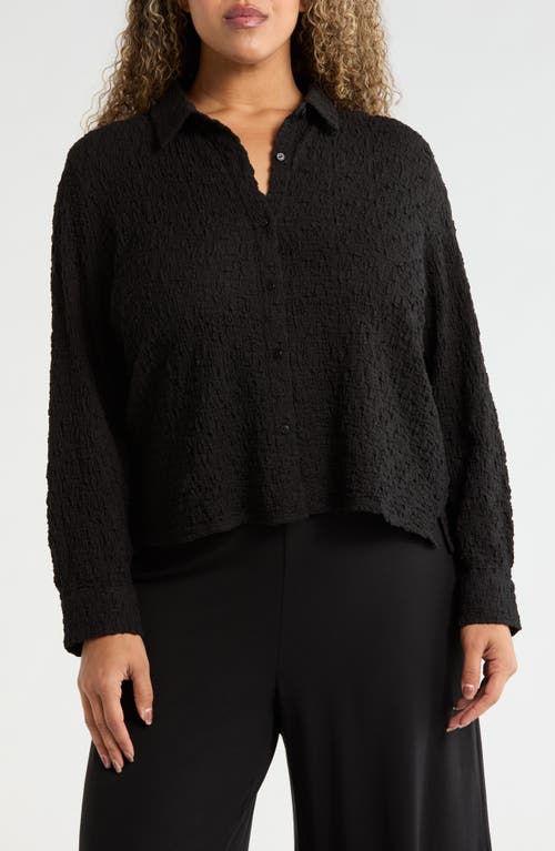 EILEEN FISHER Eileen Fisher Classic Collar Stretch Organic Cotton Blend Button-Up Shirt