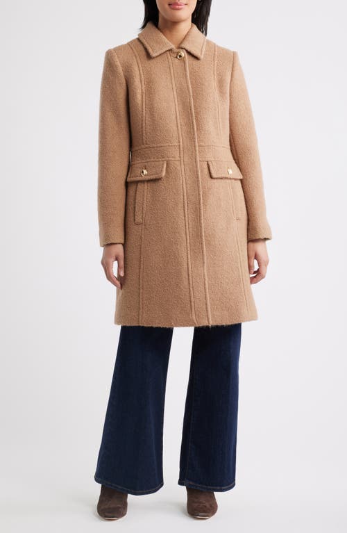 SAM EDELMAN Sam Edelman Bouclé Wool Blend Coat with Inset Waist