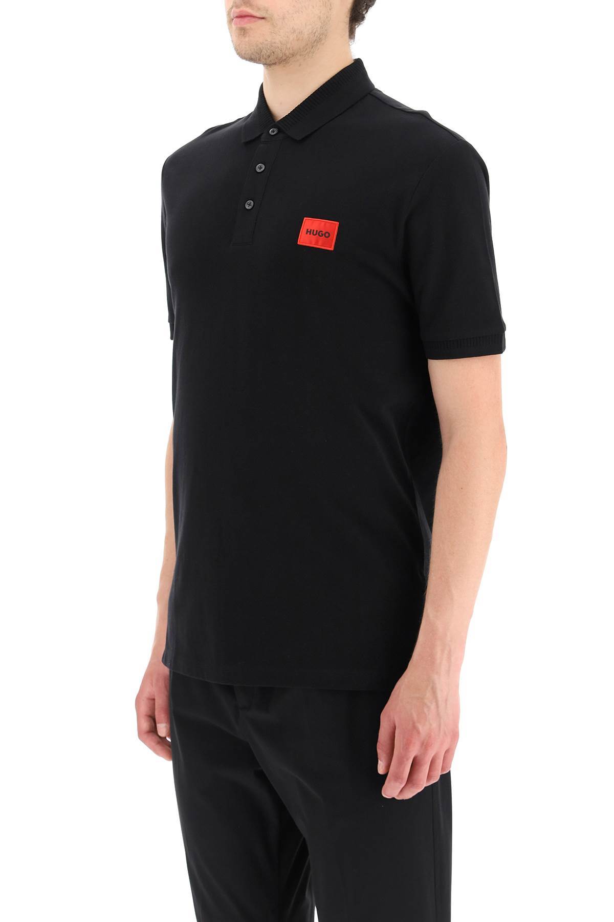 HUGO BOSS Hugo Logo Patch Slim-Fit Polo Shirt