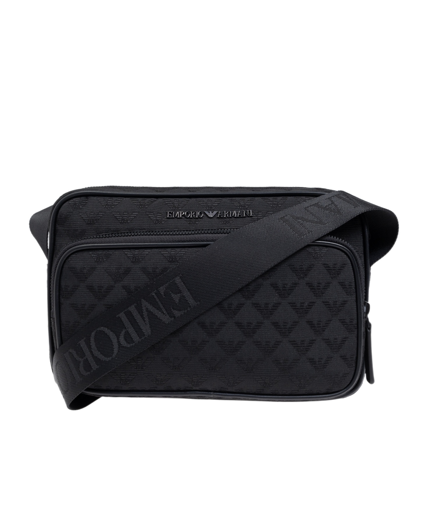 EMPORIO ARMANI Emporio Armani Logo Jacquard Zip-Up Shoulder Bag