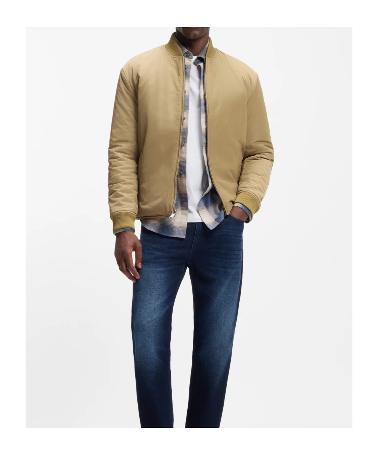 HUGO BOSS Hugo Boss Long-Sleeved Quilted Bomber Jacket