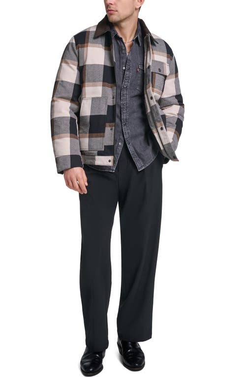LEVI'S Levi's Quilted Plaid Work Jacket with Corduroy Collar